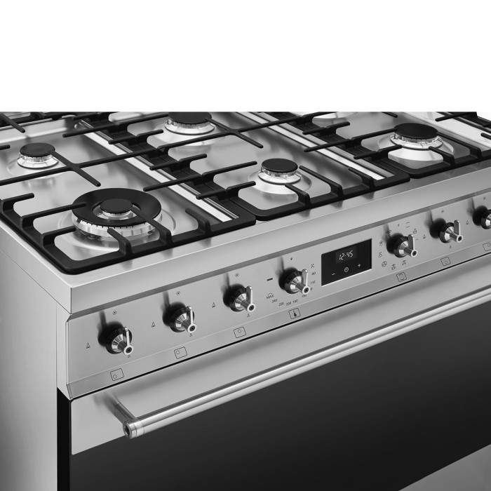 Cuisinière mixte Smeg Classici C9GMX2 Inox 90 cm
