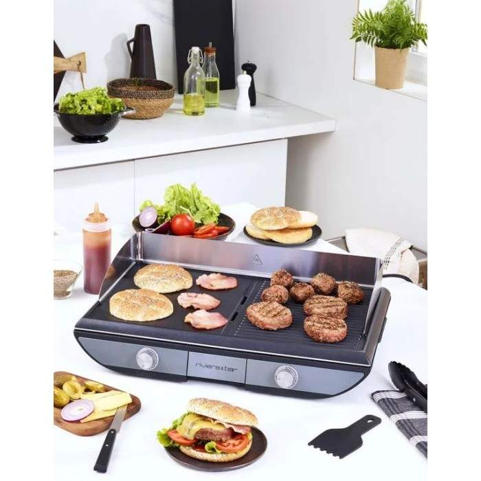 Plancha Grill bi-Zone Riviera & Bar QPL570 fonte d'aluminium