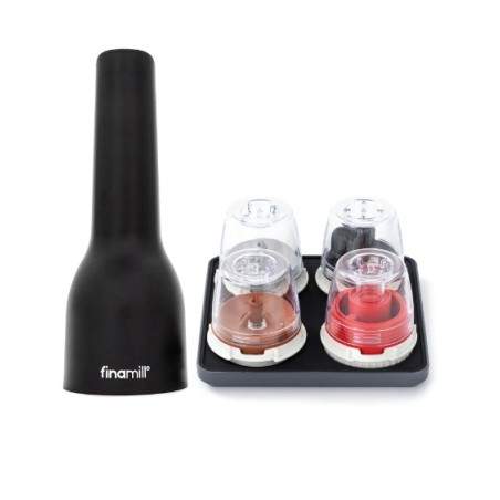 Moulin à épices USB Finamill Set cadeau Noir Mat GP801-MIB